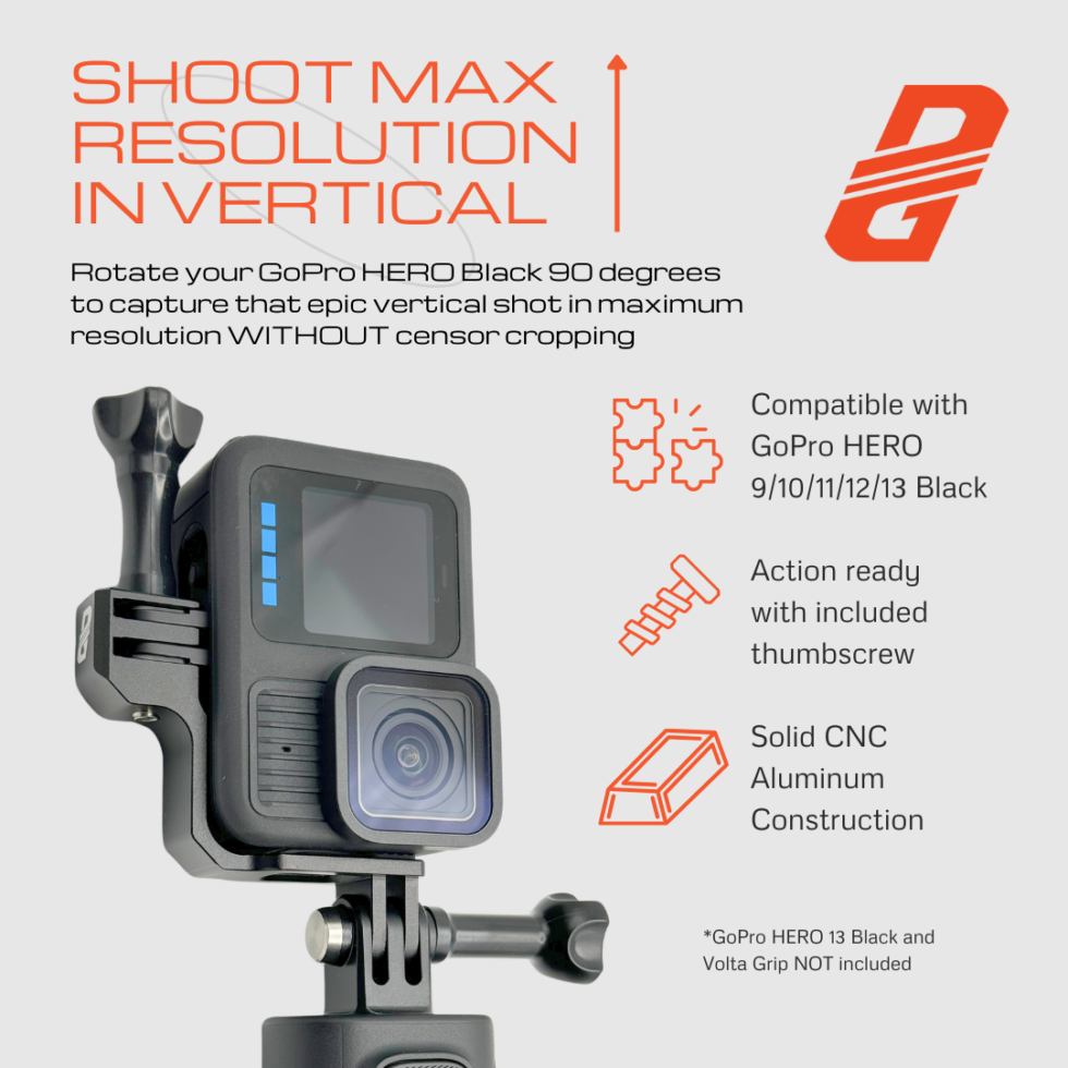 Vertical Mount for GoPro HERO 9/10/11/12/13 Black - Dango Design
